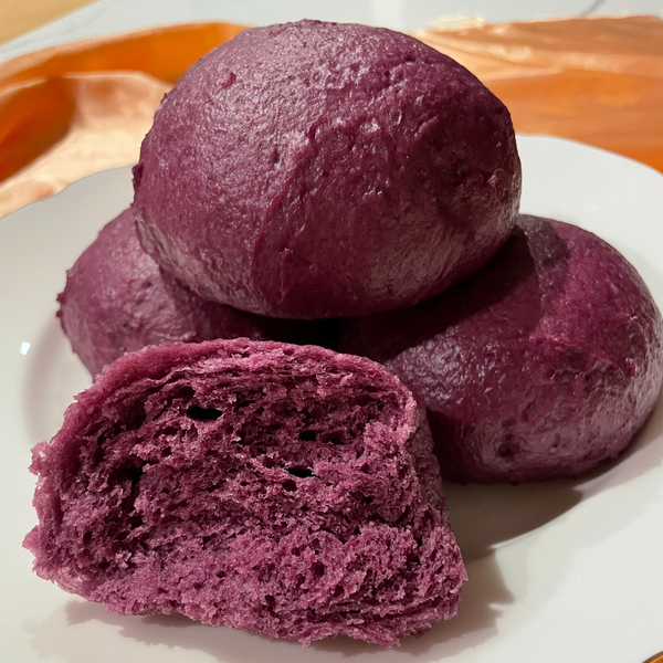 Purple Sweet Potato Steamed Buns (Mantou) - Local Roots NYC